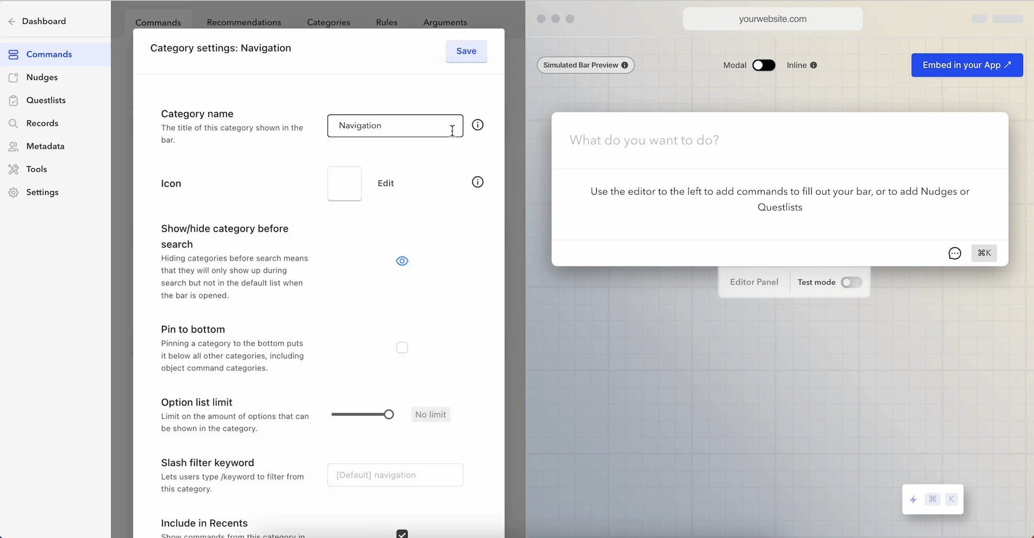 CommandBar | UI, UX Design | SaaS | Application Design | saas ui